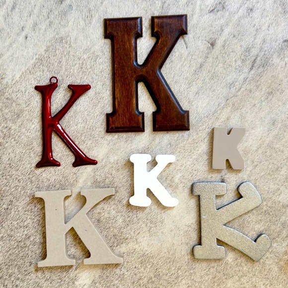 Design | Set Of 6 Letter K Initial Letters Monogram Alphabet For Name ...